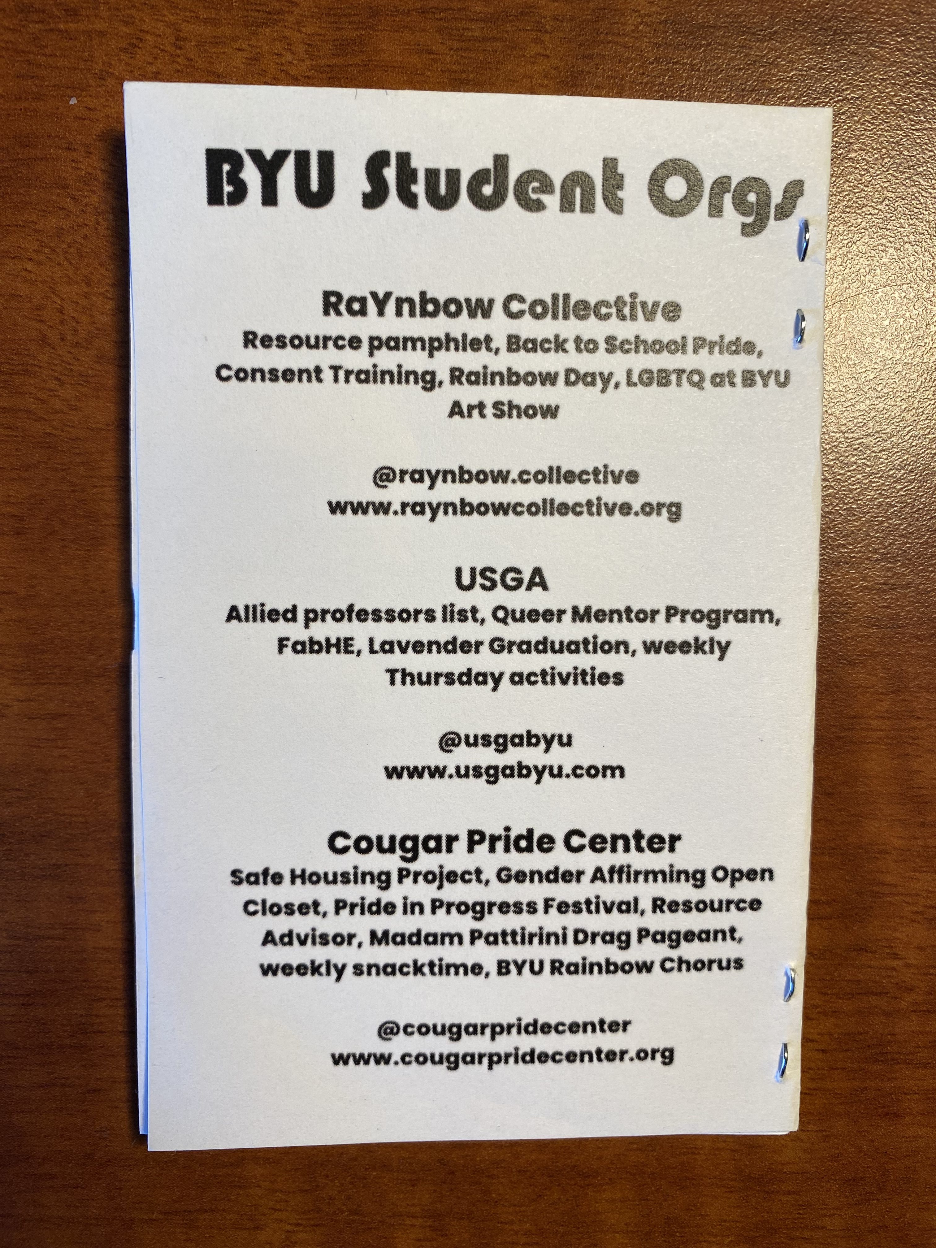 BYU Counseling Office Discreetly Distributing LGBTQ “Activism” Guides ...